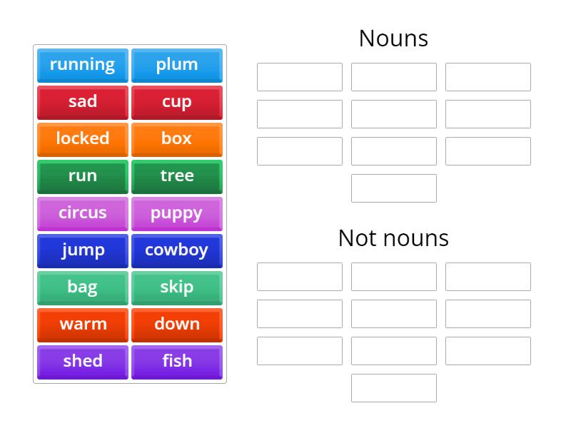 Sorting Nouns - Group sort