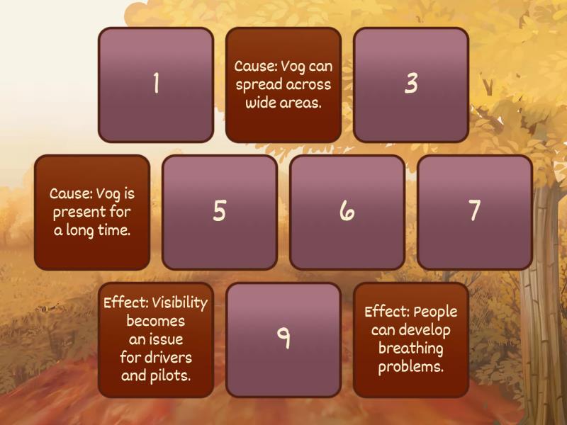 Cause and Effect - Matching pairs