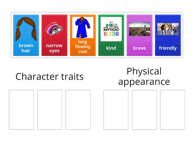 Character trait or physical appearance - Group sort