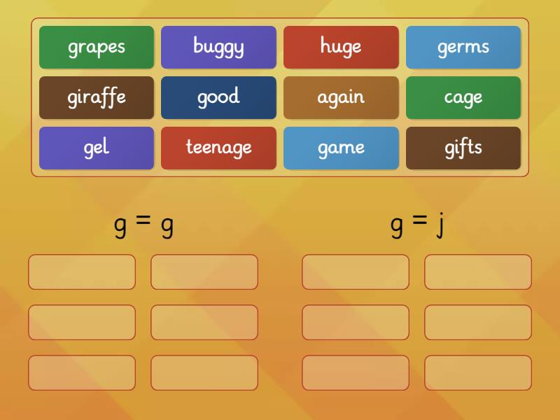 Alternative g sound - Group sort