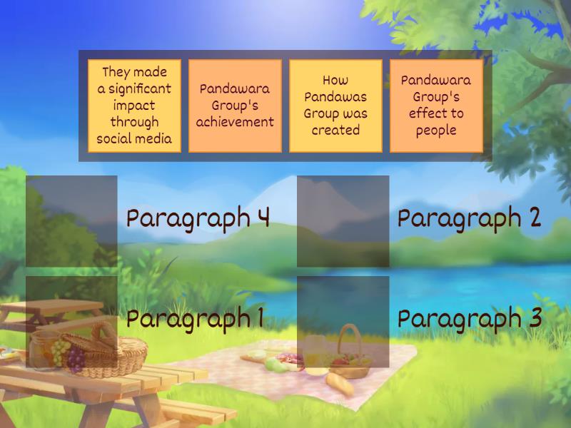 Match the paragraph with the correct main idea - Match up