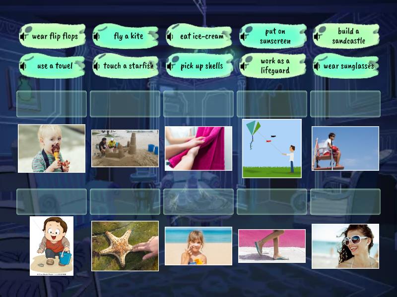 Summer vocab + verbs - Match up