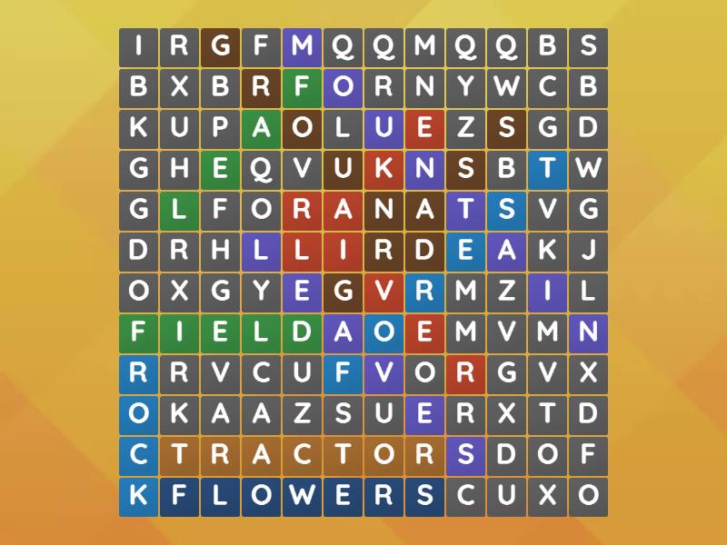 Vocabulary Unit 1 - Wordsearch
