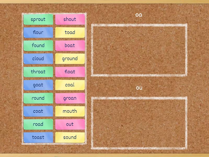 oa/ou SORTING - Group sort