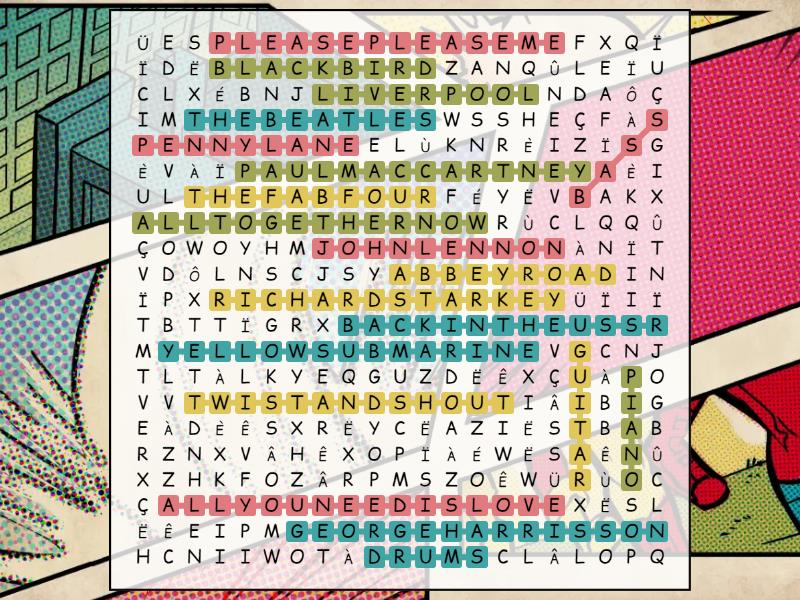 THE BEATLES - Wordsearch