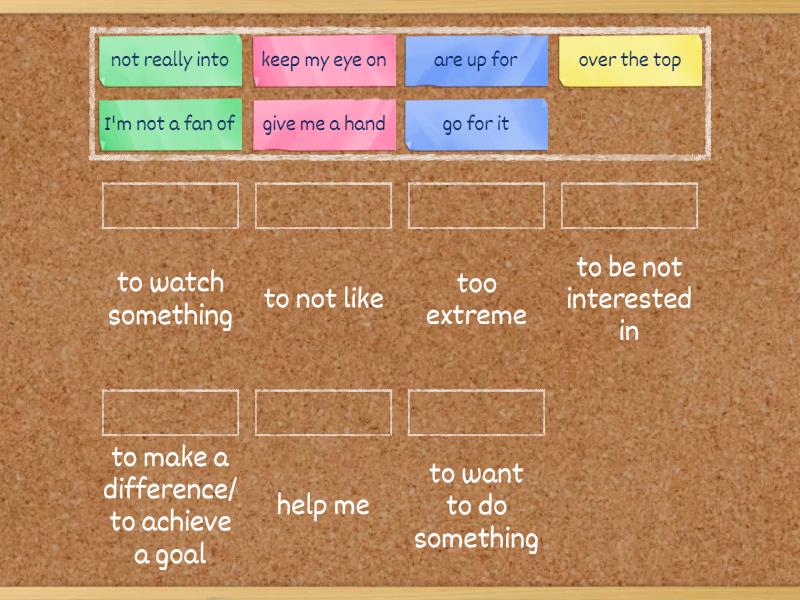 Idiom Matching - Match up