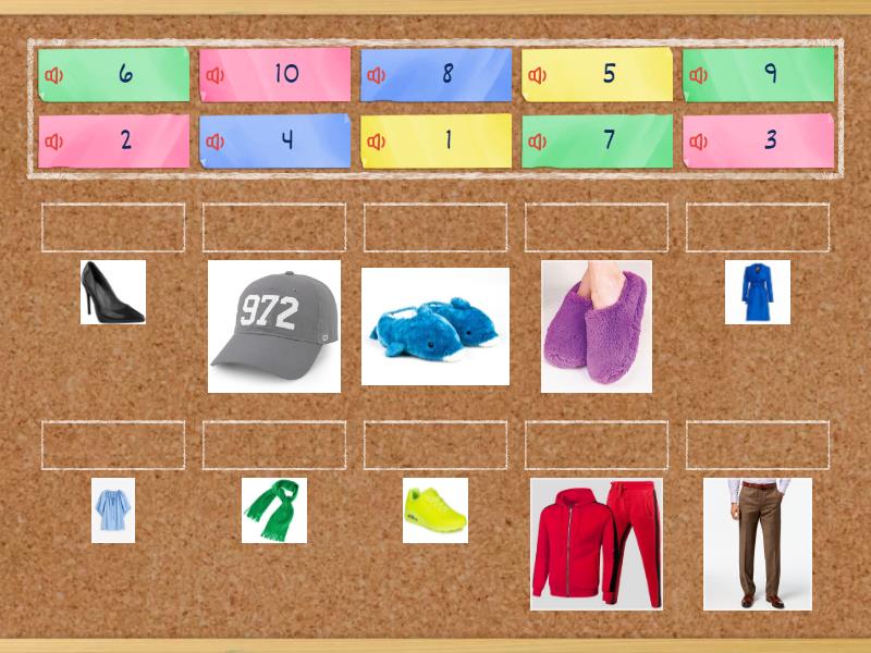 Clothes- Listening test - Match up