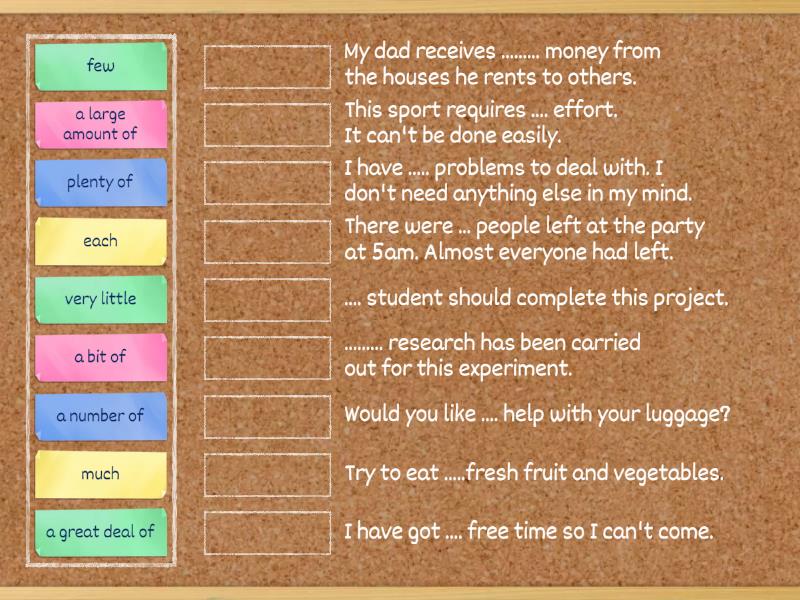 Unit 3 Determiners Countable Uncountable Nouns Match Up