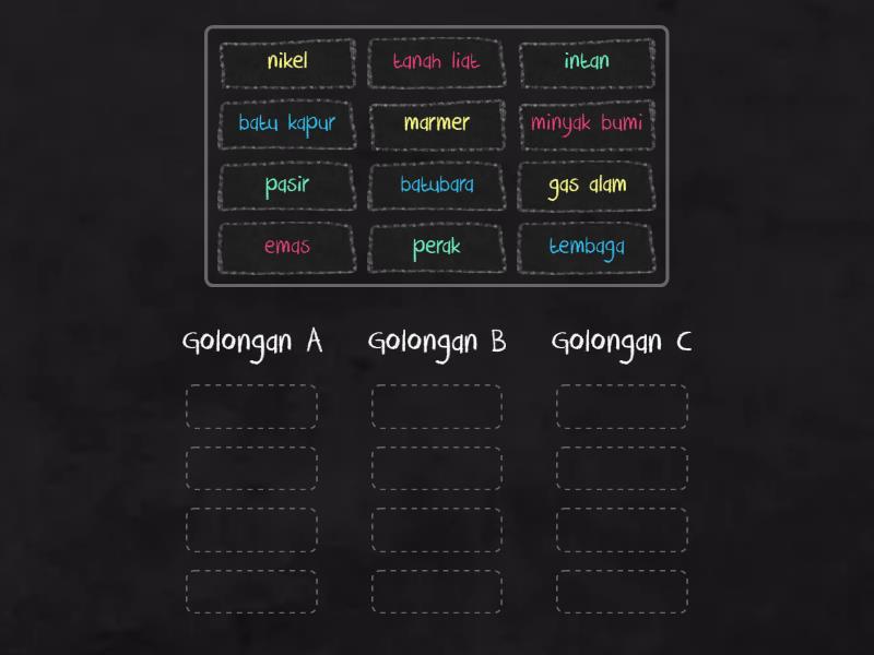 (contoh) Kelompok Golongan Tambang Indonesia - Group sort