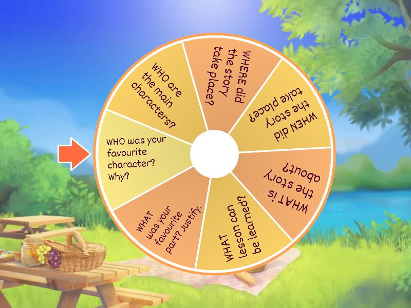 Retell a story_Reading/listening comprehension - Spin the wheel
