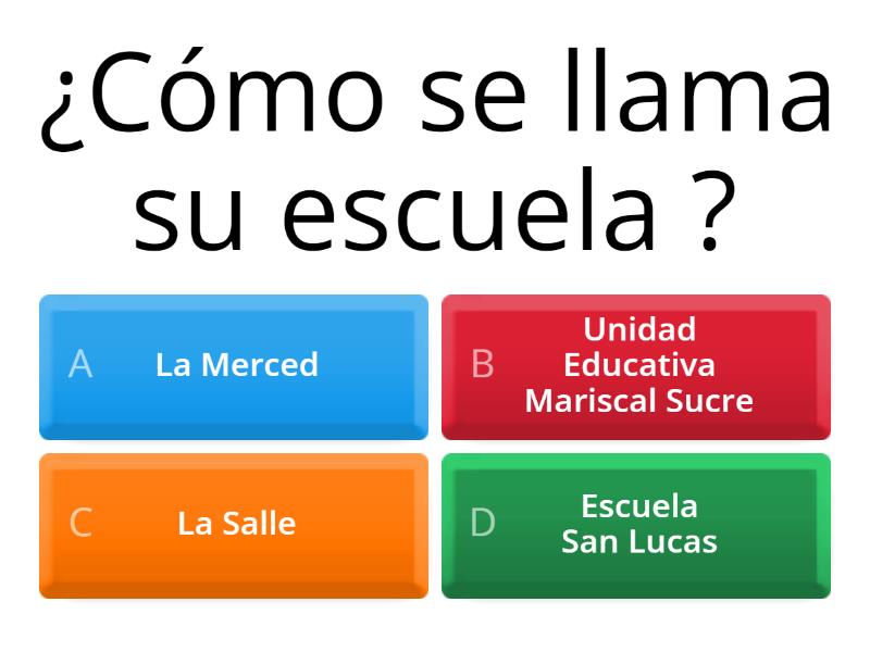 Mi escuela - Quiz