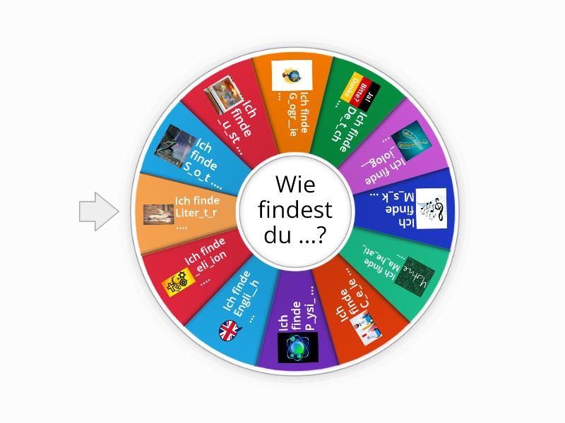 Wie findest du die Fächer ? - Random wheel