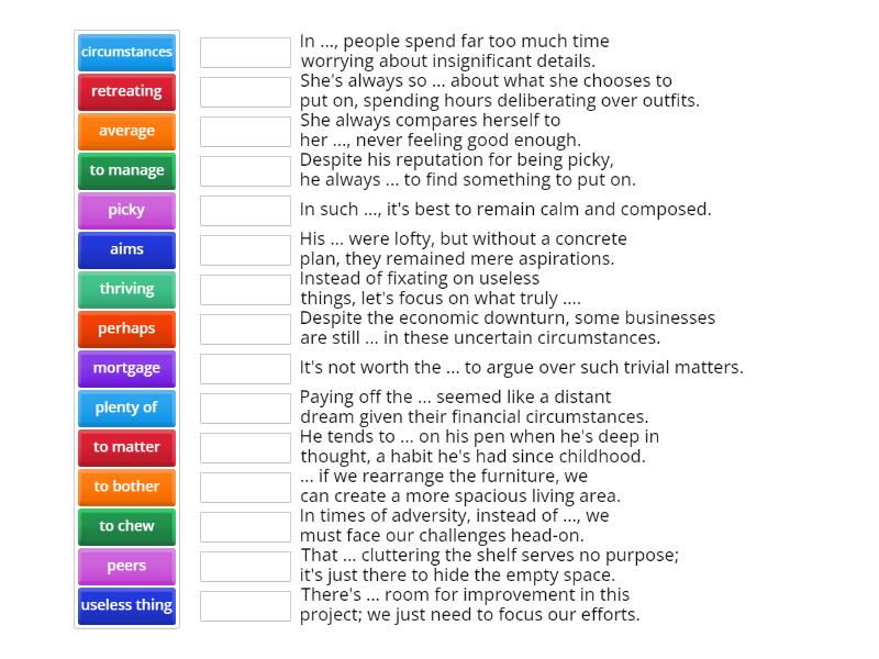 pre-intermediate revision - Match up