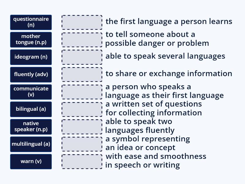 How do we use language? - Match up