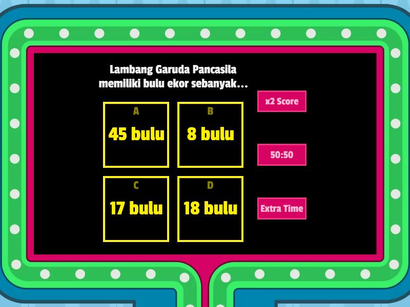 Kuis Pendidikan Pancasila Kelas IV - Gameshow quiz Kuis Pendidikan Pancasila Kelas IV - Gameshow quiz