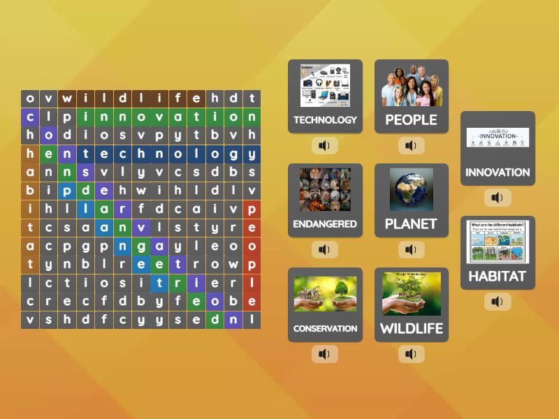 ESOL World Wildlife Day - Wordsearch