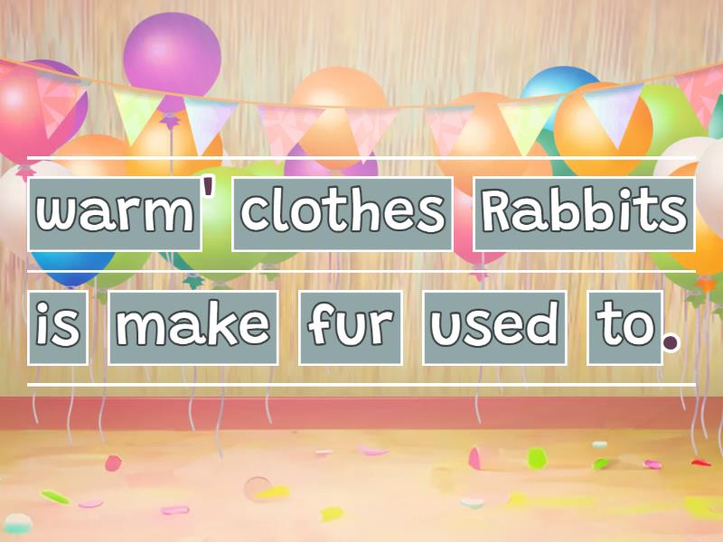 Jumbling sentences - Unjumble