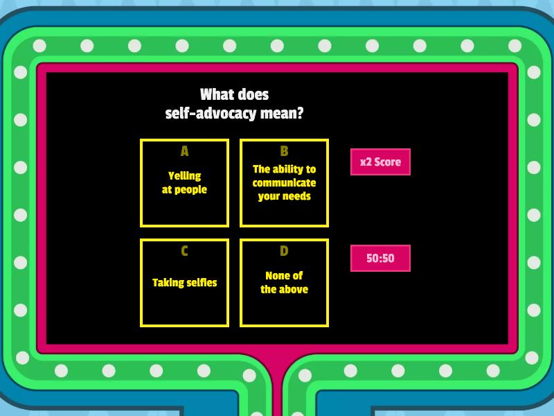 Self-Advocacy Recap - Gameshow quiz