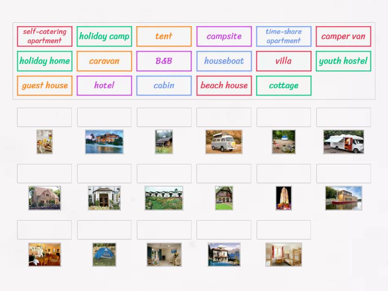 Solutions Upper-intermediate Unit 4 Types of accomodation - Match up