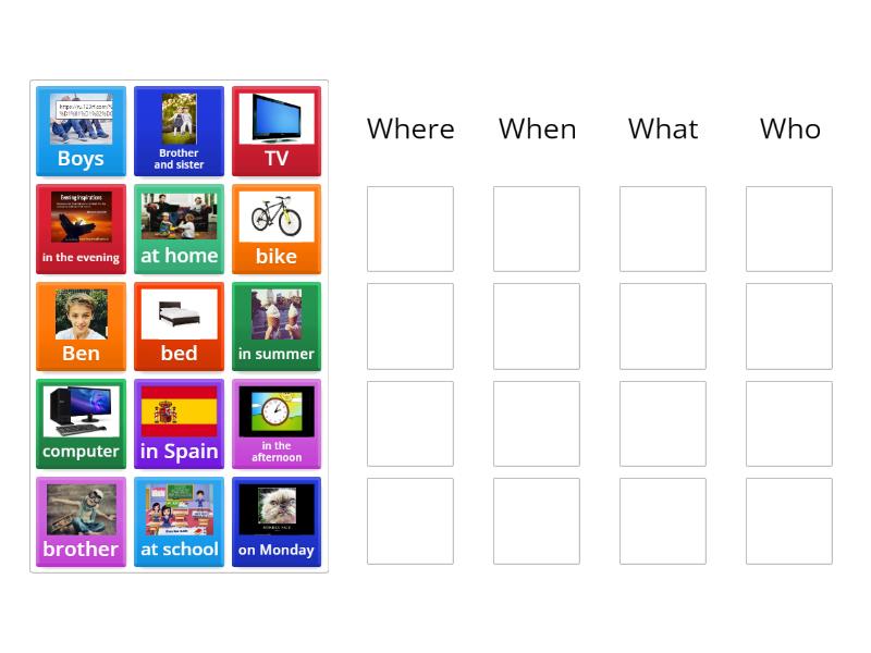 What-Where-When-Who - Group sort