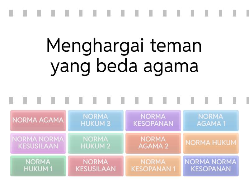 NORMA YANG BERLAKU DI MASYARAKAT - Cada oveja con su pareja