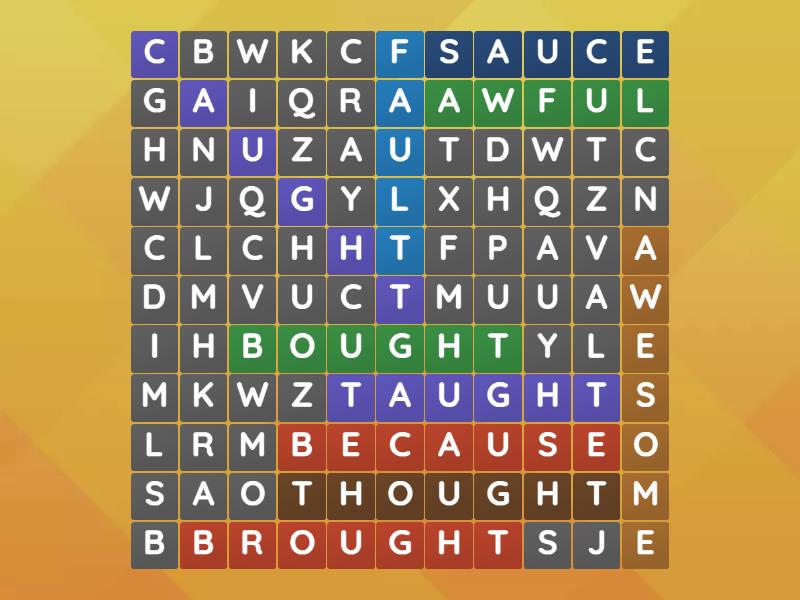 au/aw word search - Wordsearch
