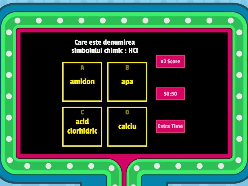 Simboluri chimice - Gameshow quiz