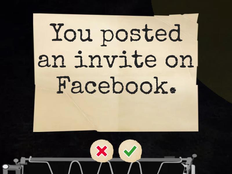 I posted an invite on Facebook. - Flash cards