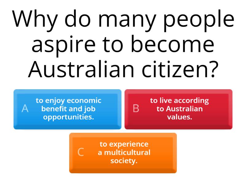 Part 4 - Australian values (2) - Cuestionario