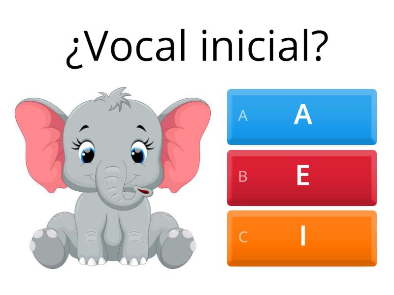 Las vocales en los animales - Quiz