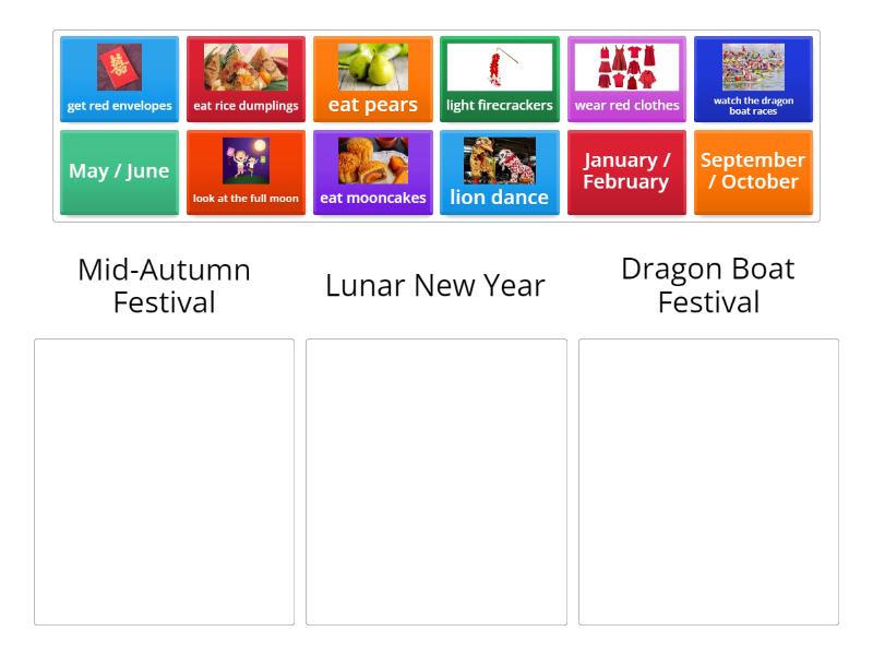 Chinese Festivals - Group sort