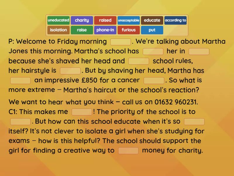 unit 1.6 audio missing words F3 - Complete the sentence