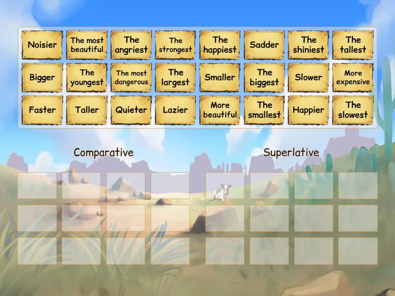 Comparative and superlative - Group sort