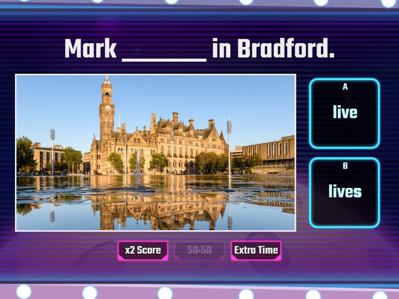 Present simple (affirmative statements) - Gameshow quiz