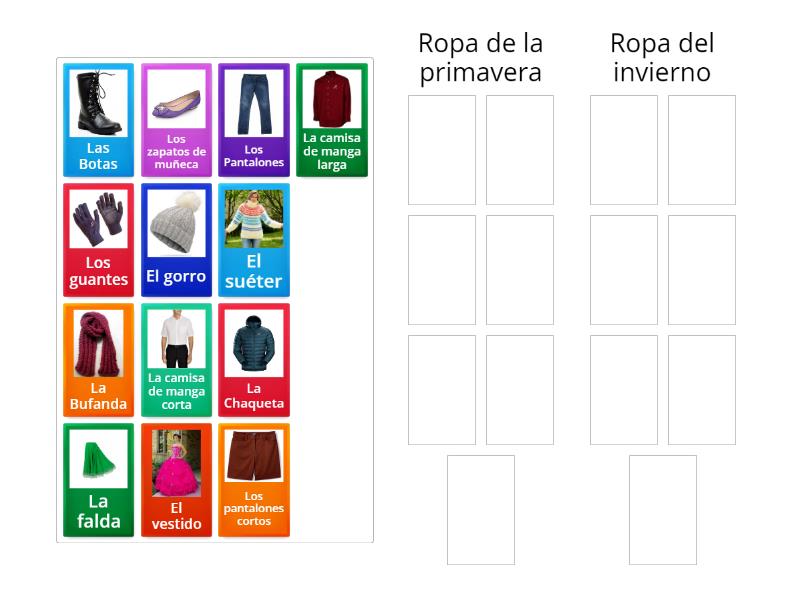 Organizar la Ropa - Group sort