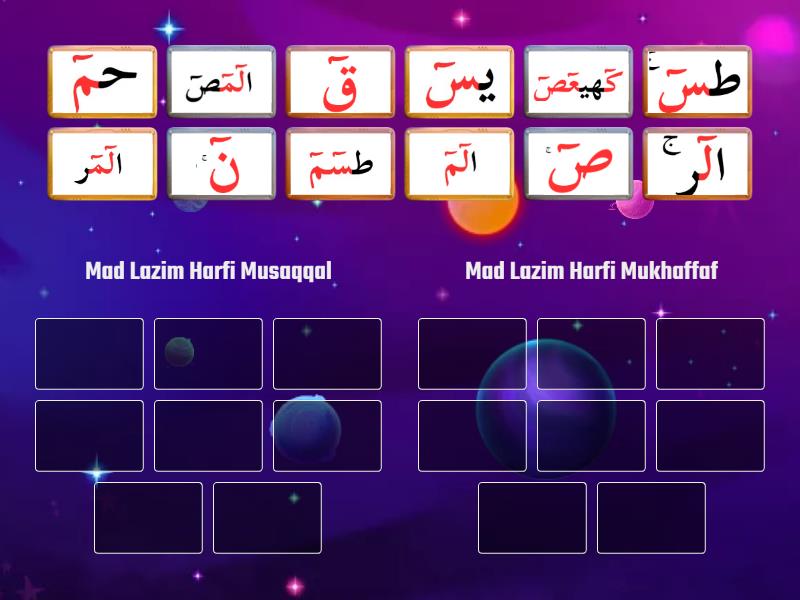 TAJWID TAHUN 6 : MAD LAZIM HARFI - Susunan kumpulan