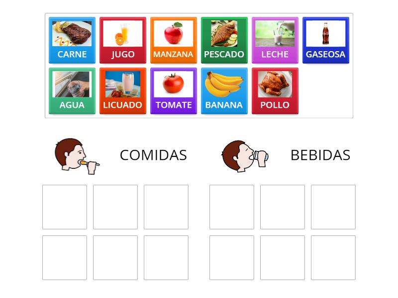 BEBIDAS - COMIDAS - Group sort