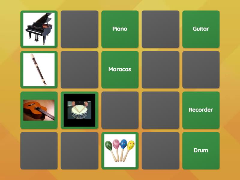 Musical instruments - Matching pairs