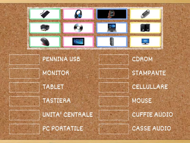 LE PARTI DEL COMPUTER - Match up