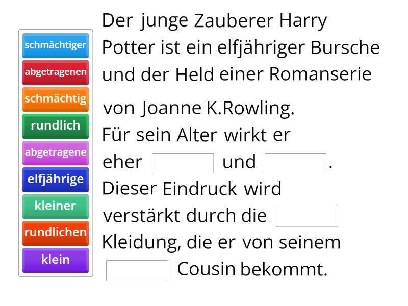 Harry Potter - Complete the sentence