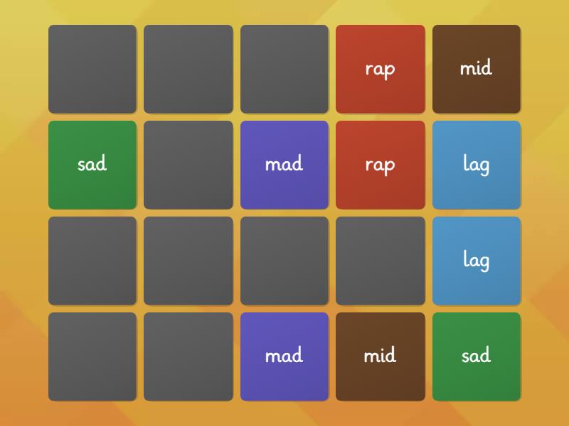 Spelling Words- DS - Matching pairs