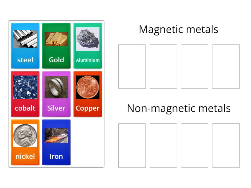Magnetic non-magnetic metals - Group sort