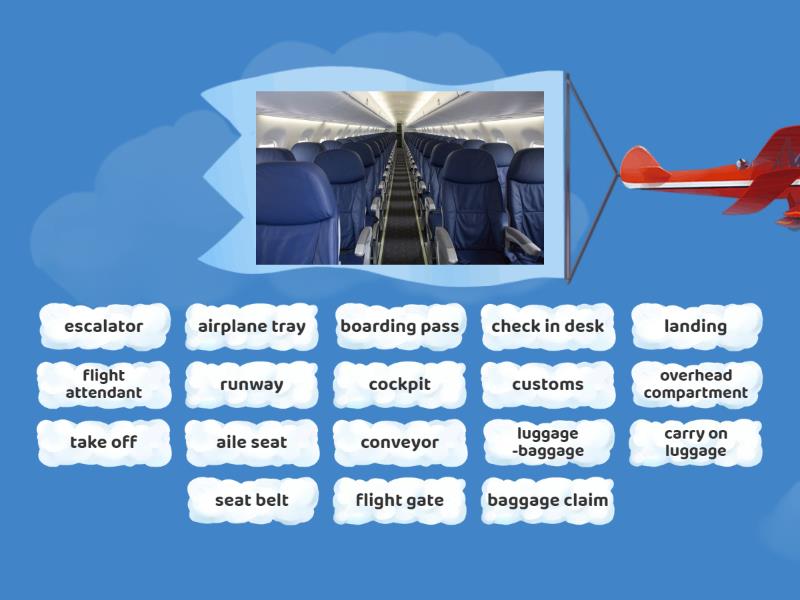 airport vocabulary - Find the match