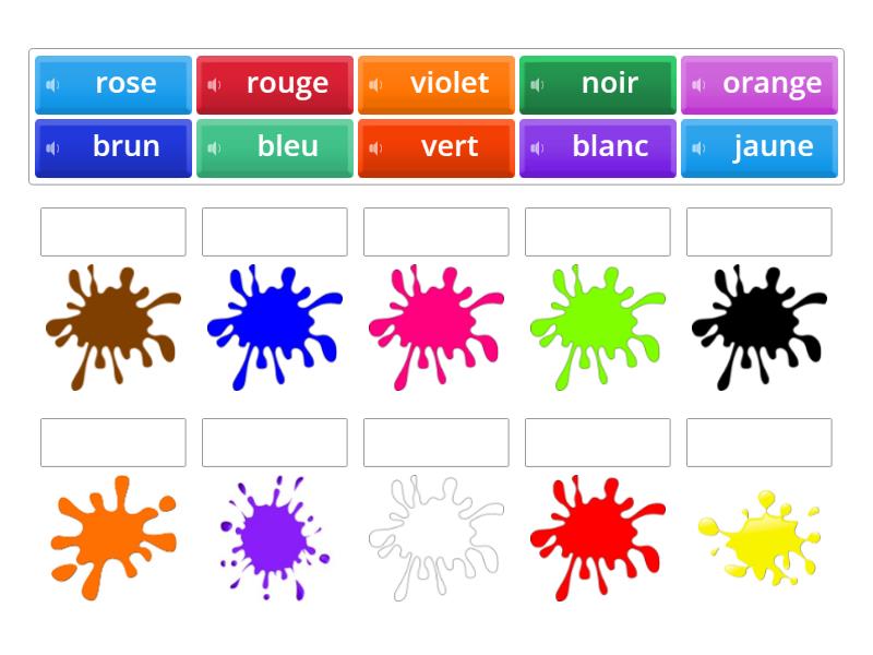 les couleurs - Match up