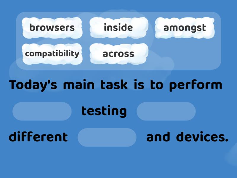 Lesson 12 task 2 - Complete the sentence