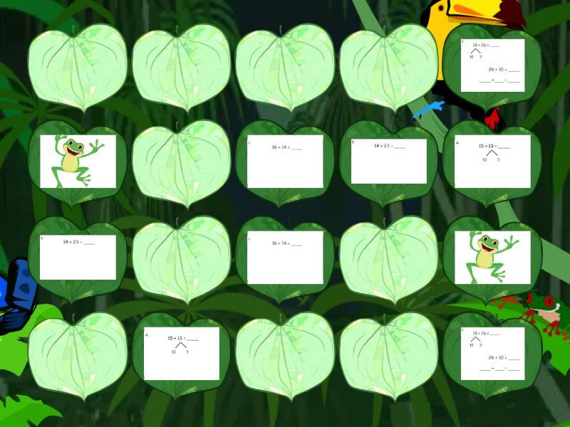 MATH JUMPING FROG REVIEW GAME - Matching pairs