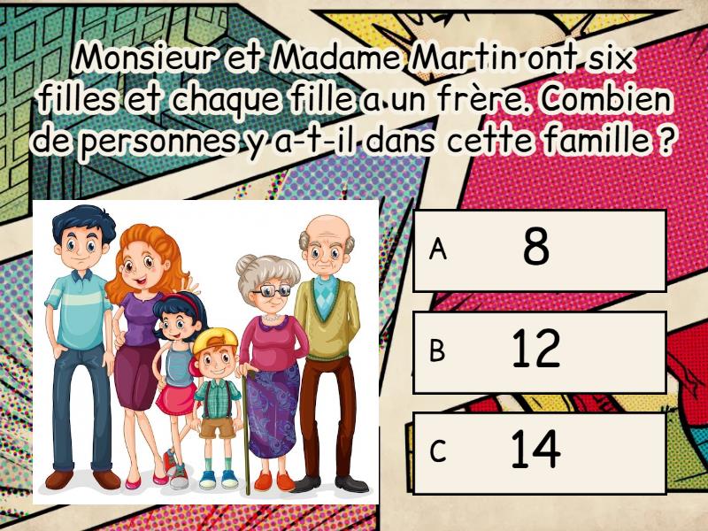 Check1- devinettes la famille - Quiz