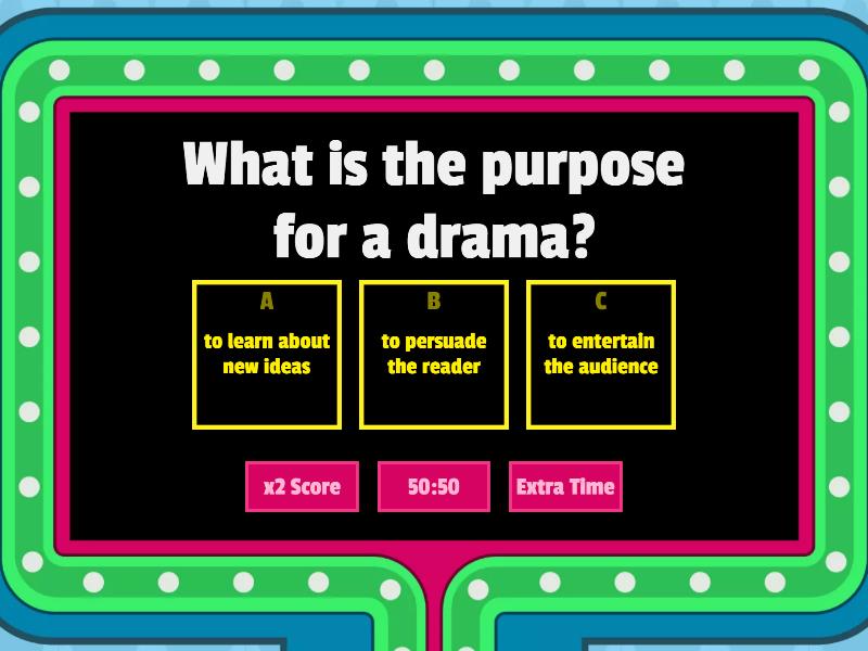 Drama Week 3 - Gameshow quiz