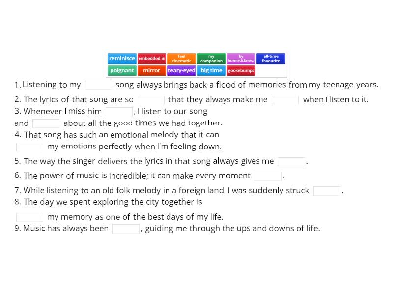 Music - Complete the sentence