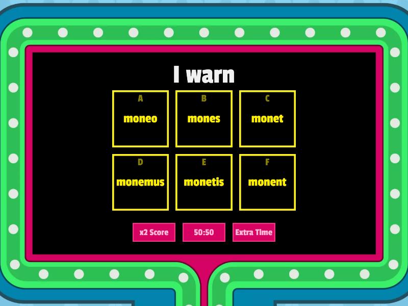 Year 7 Verb Practice 2 - Gameshow quiz
